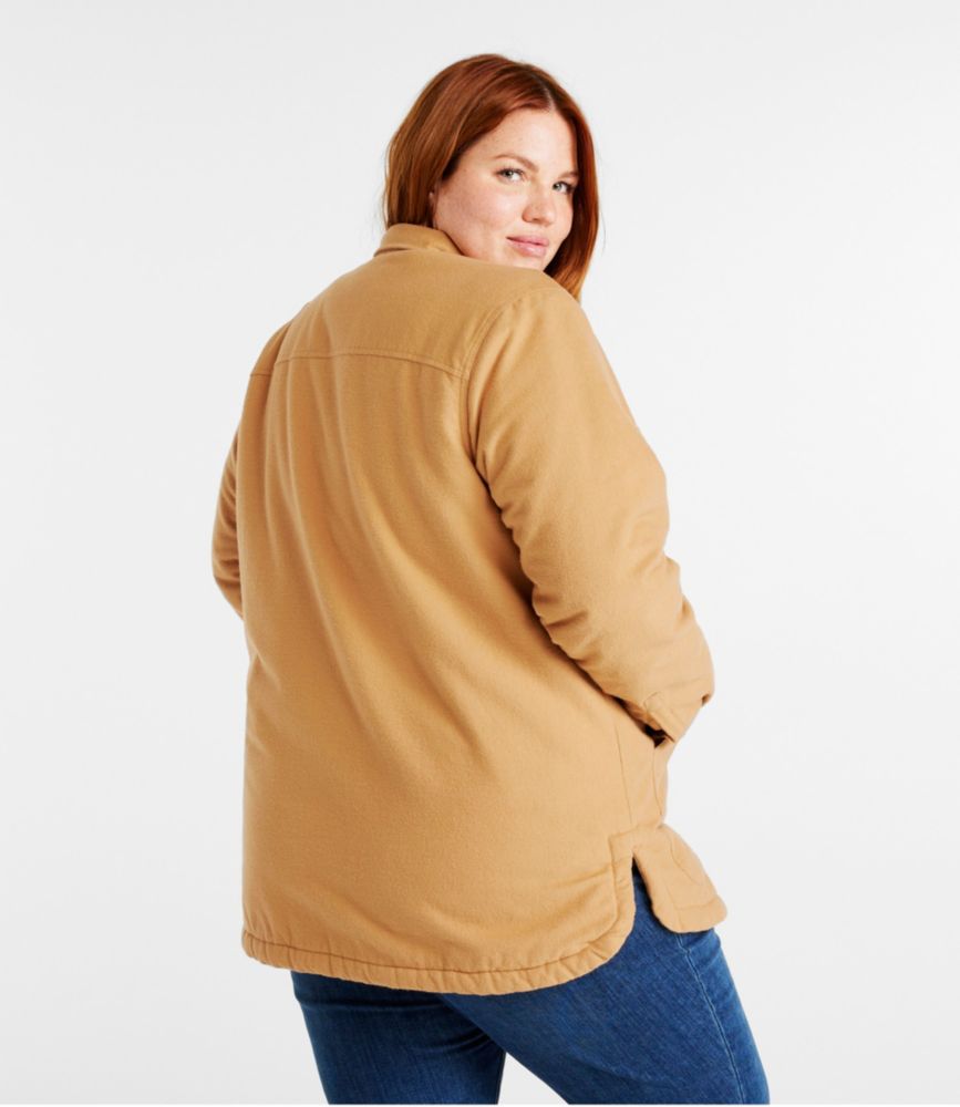 Women's Heritage Chamois Shirt, Sherpa-Lined Shacket | Shirts & Tops at ...