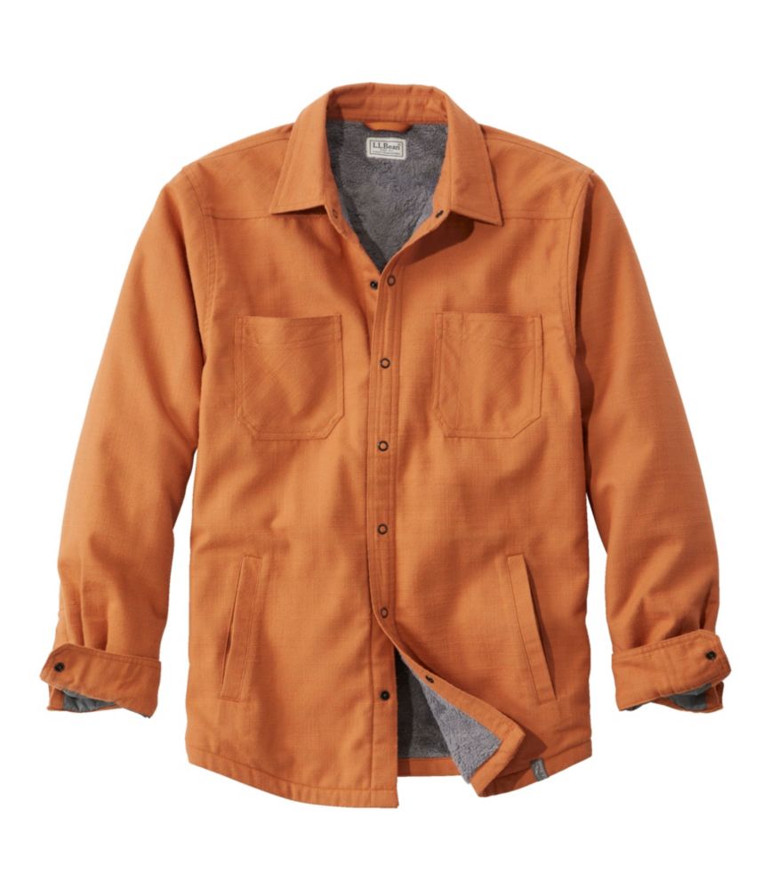 Men's Katahdin Performance Flannel Shirt-Jacket, Hi-Pile Fleece-Lined ...