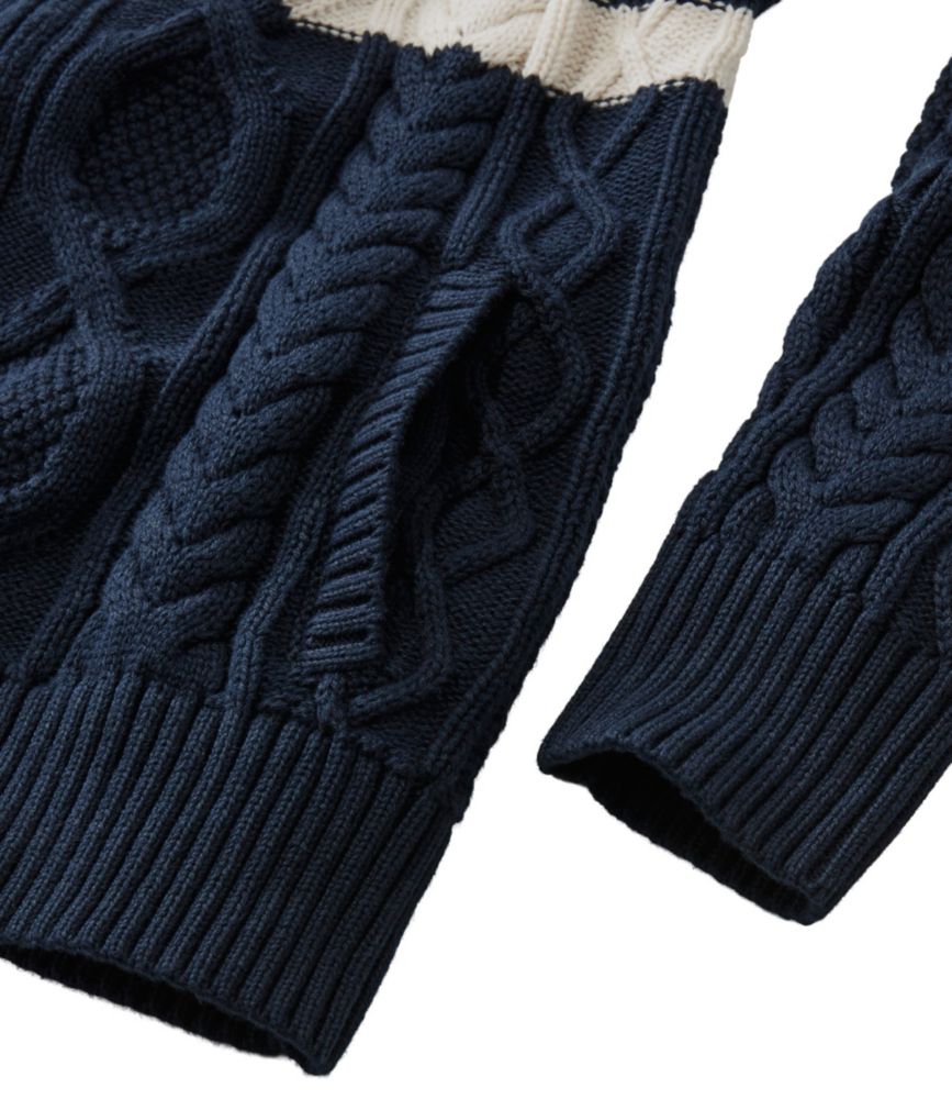 Women's Bean's Heritage Soft Cotton Fisherman Sweater, Cardigan Pattern ...