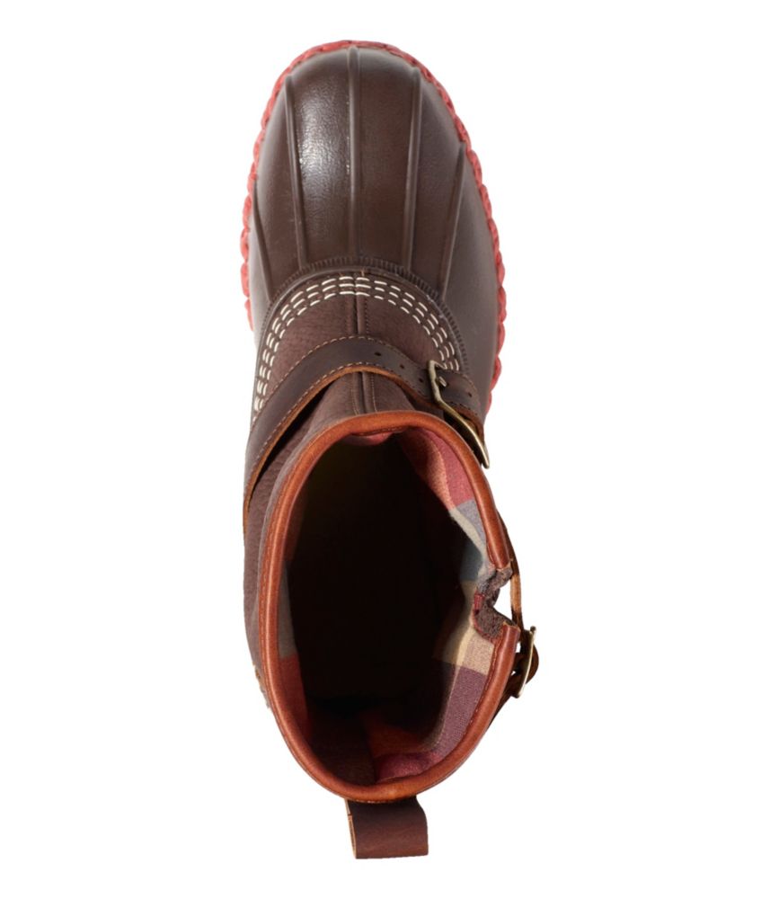 Women's Bean Boots, 10" Engineer Buckle Flannel-Lined | Boots at L.L.Bean