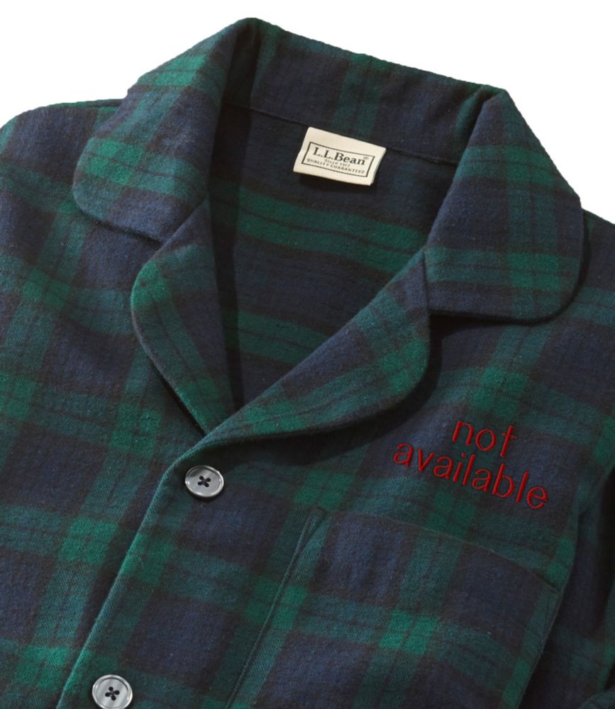 Embroidered Men's Scotch Plaid Flannel Pajamas | Sleepwear at L.L.Bean