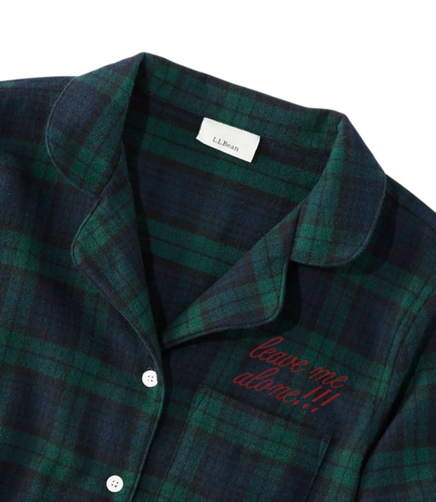 Embroidered Women's Scotch Plaid Flannel Pajamas | Pajamas & Nightgowns ...