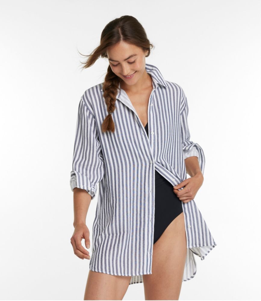 Women's Cloud Gauze Cover-Up Shirt, Stripe | Cover-Ups & Rash Guards at ...