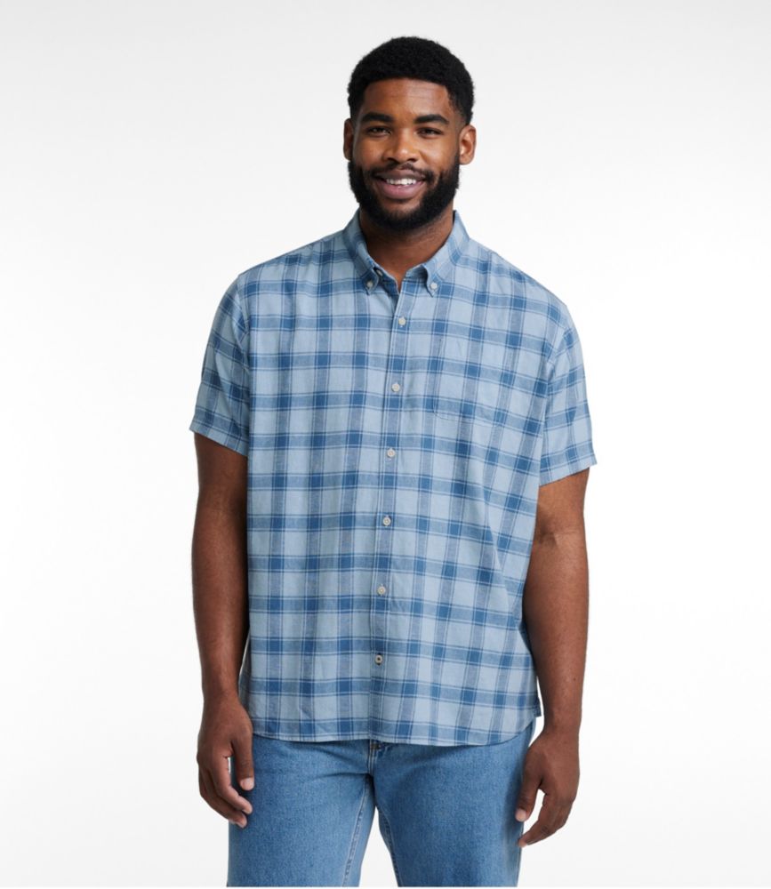 Men's Backyard BBQ Shirt, Short-Sleeve, Traditional Untucked Fit, Plaid ...
