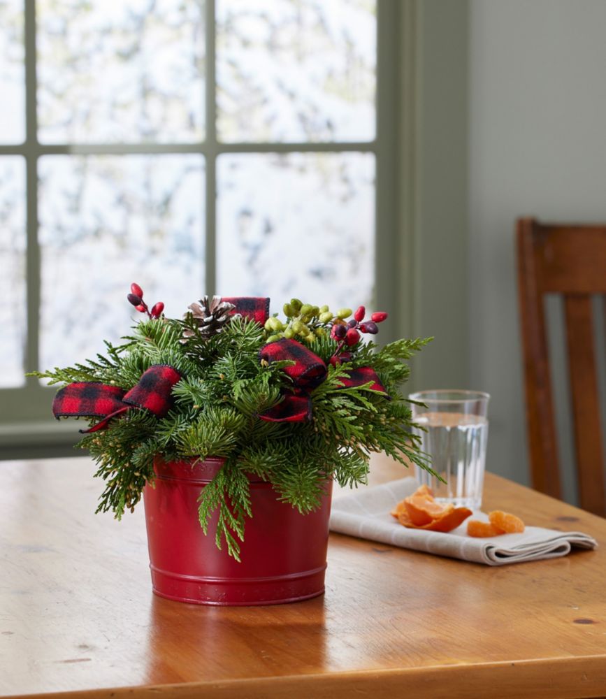 Buffalo Plaid Centerpiece | Wreaths & Greenery at L.L.Bean