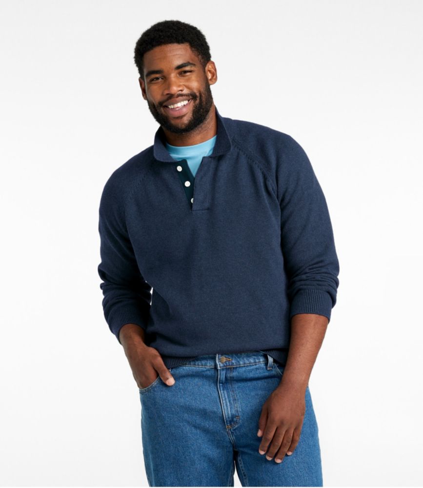Men's Wicked Soft Cotton/Cashmere Sweater, Rugby Polo