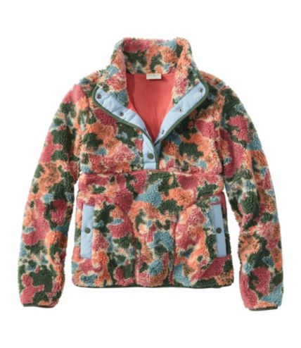 Women's Bean's Sherpa Fleece Pullover, Print | Fleece Jackets at L.L.Bean