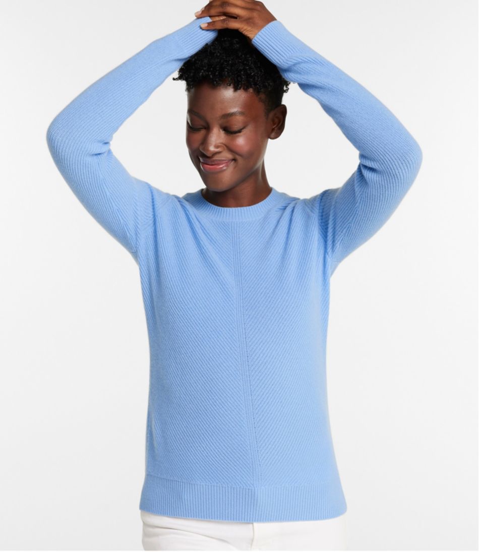 Women's Classic Cashmere Textured Sweater, Crewneck Women's Classic Cashmere Textured Sweater, Crewneck