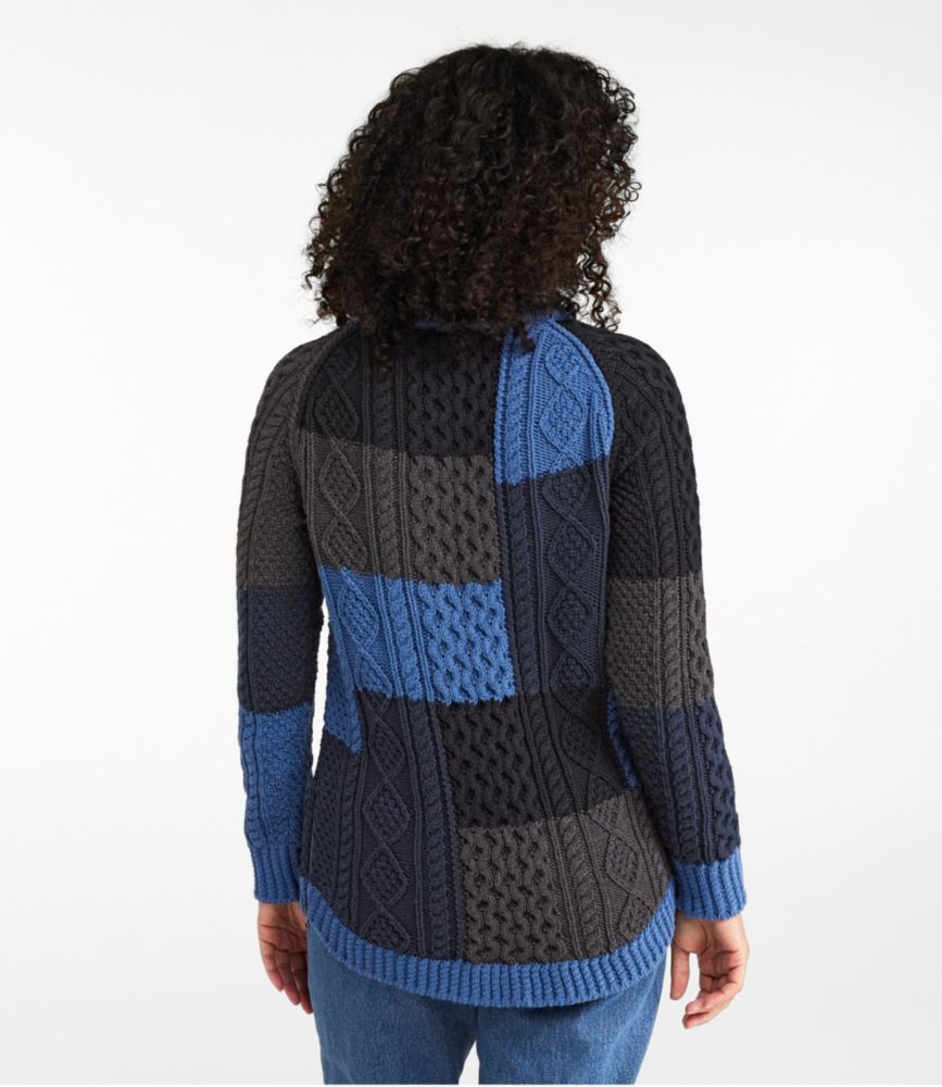 Women's Signature Cotton Fisherman Tunic Sweater, Patchwork